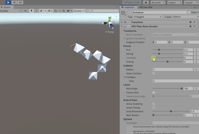 【VRChat】PhysBoneの設定方法・Componentについて | しぐにゃもブログ