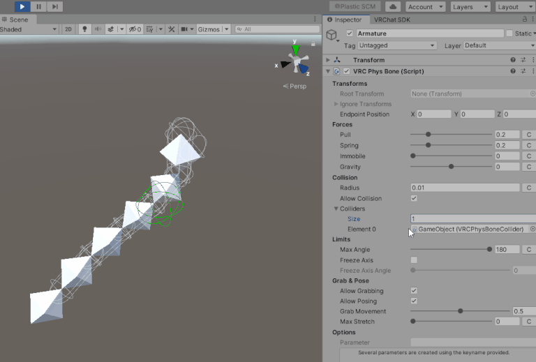 【VRChat】PhysBoneの設定方法・Componentについて | しぐにゃもブログ