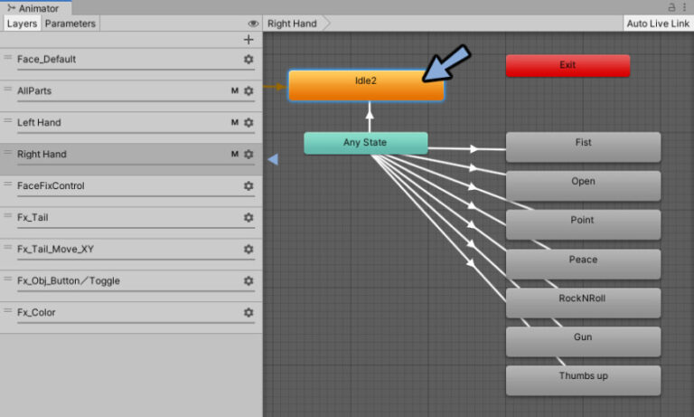 【VRChat】ハンドサインで表情を変える方法（Gesture+Fx） | しぐにゃもブログ