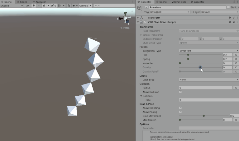 【VRChat】PhysBoneの設定方法・Componentについて | しぐにゃもブログ