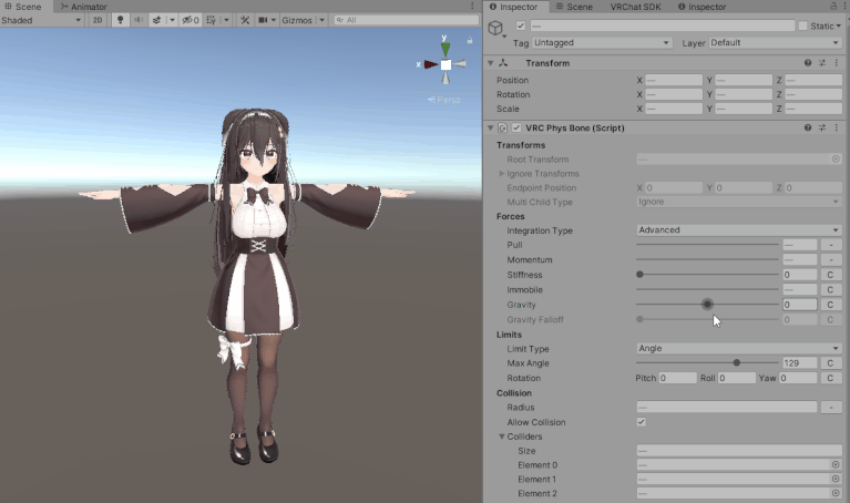 【VRChat】PhysBoneの設定方法・Componentについて | しぐにゃもブログ