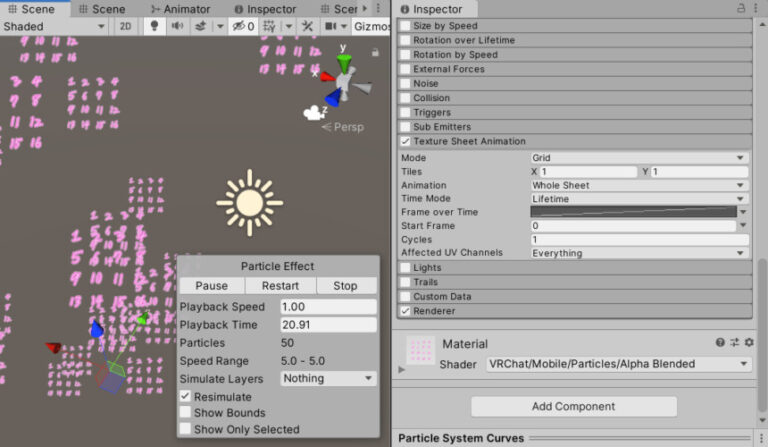 【Unity】パーティクルでアトラス素材を飛ばす方法【Particle System】 | しぐにゃもブログ