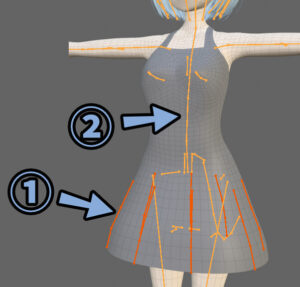 【VRChat】Phys Boneでスカートの突き抜け対策をする方法【3Dキャラモデル制作21】 | しぐにゃもブログ