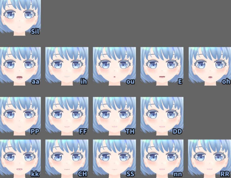 【3DCG】MMD＋VRChat＋VRMに必要な表情モーフ一覧 | しぐにゃもブログ