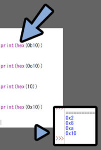 【Python】2,8,10,16進数の表記と変換方法 | しぐにゃもブログ