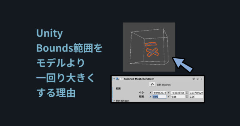 【Unity】Bounds範囲をモデルより一回り大きくする理由 | しぐにゃもブログ