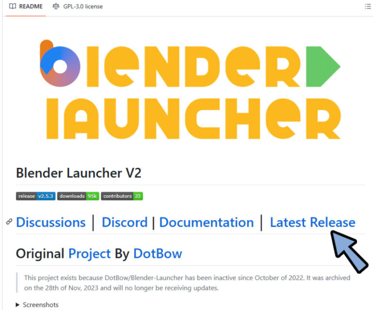 Blender Launcher v2の使い方 | しぐにゃもブログ